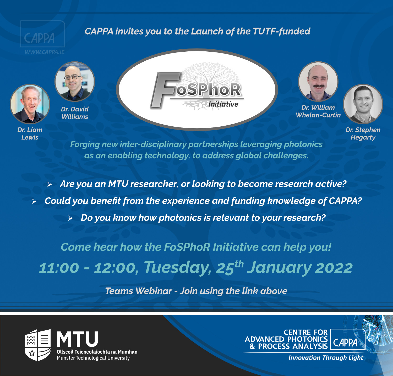 FOSPHOR Initiative Launch | CAPPA - Centre for Advanced Photonics ...
